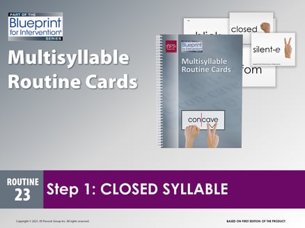 MSRC Digital Presentation Files for use with Multisyllable Routine Cards